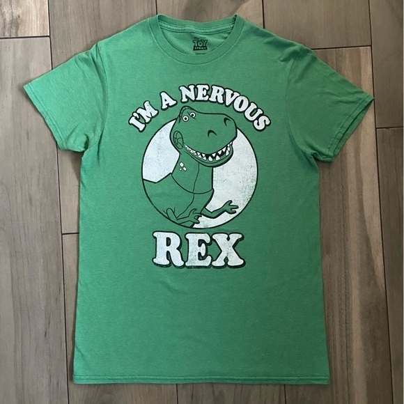 Disney | Tops | Disney Toy Story Im A Nervous Rex Tshirt Short Sleeve ...